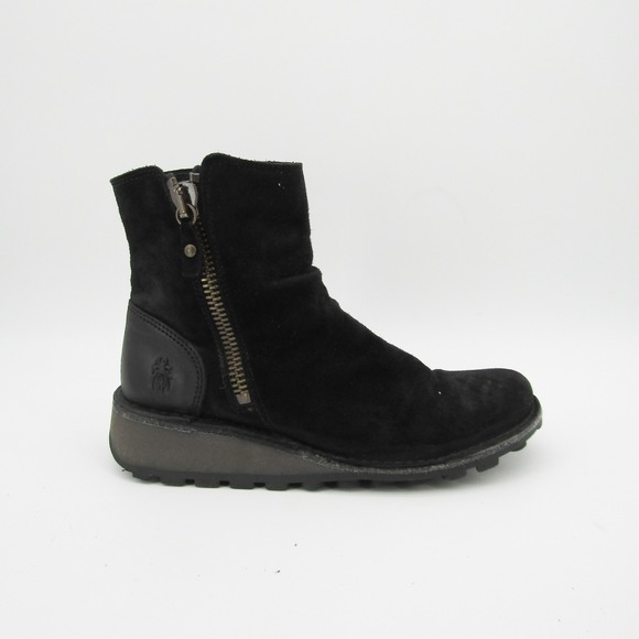 Fly London | Shoes | Fly London Boots Women Size 38 Us 75 Black Suede ...